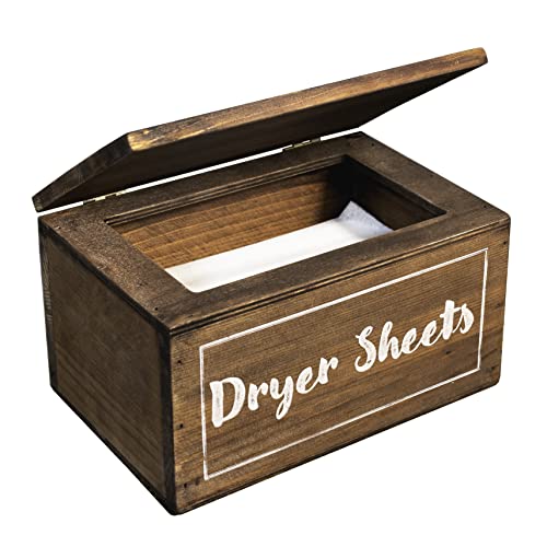 MJ Ramirez Products Dryer Sheet Container with Lid, Fabric Sheet Dispenser, Farmhouse Decor for Laundry Room, Farmhouse Laundry Storage