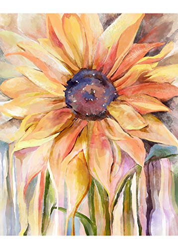 Slody Paint by Number for Adults DIY Flowers Oil Numbers Painting on Canvas Sunflower Acrylic Drawing Paintwork Art Crafts Without Frame,16x20 Inch