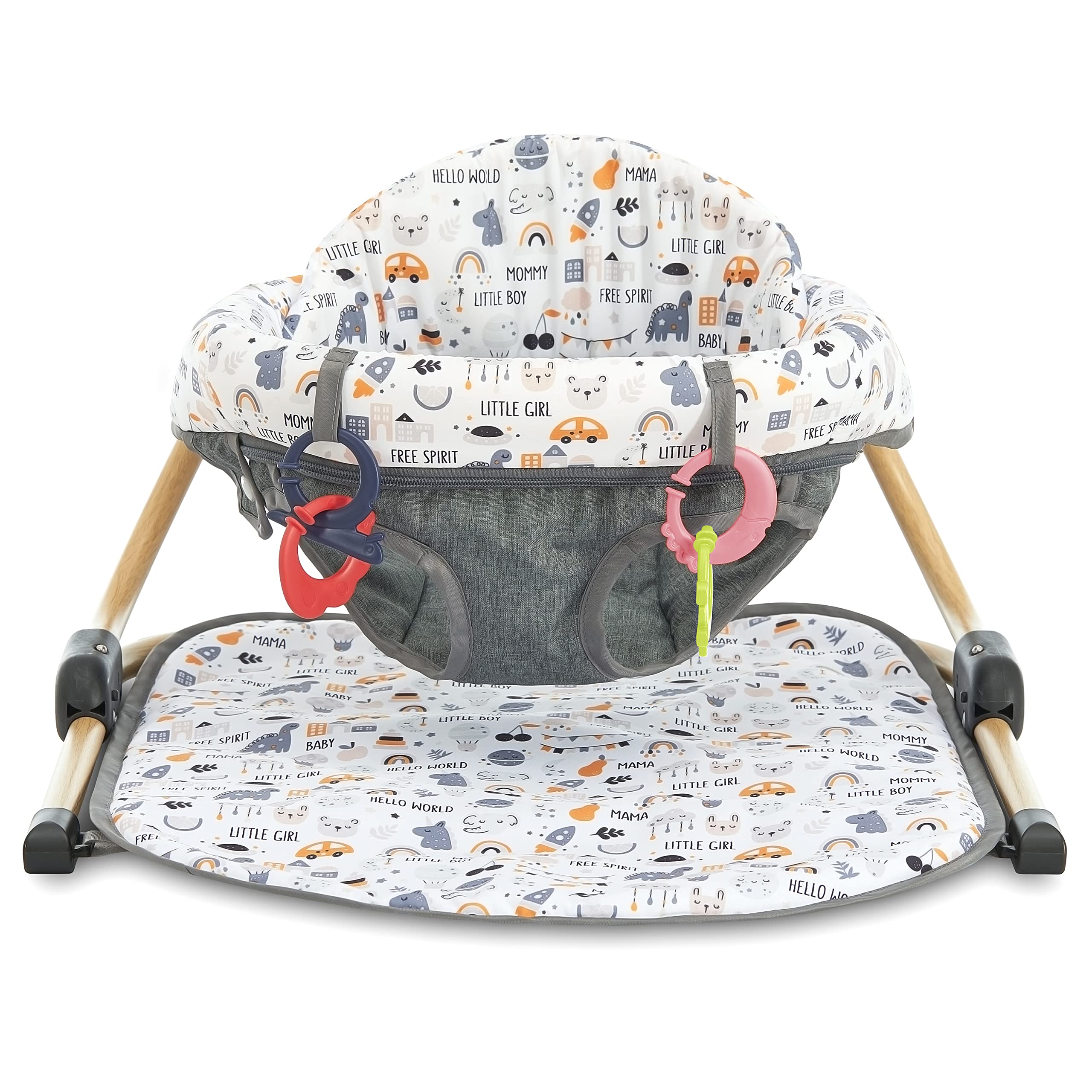 Dream On Me Snug N' Play Floor Seat, Hello World