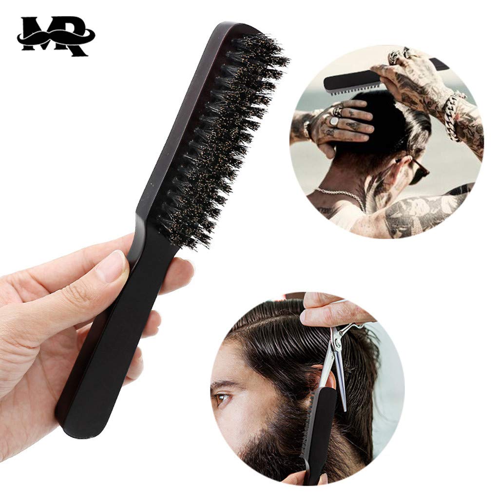 Handle Shaving Men Brush Tool Wood Barber Shave Brush XIo573 (Black, One Size)