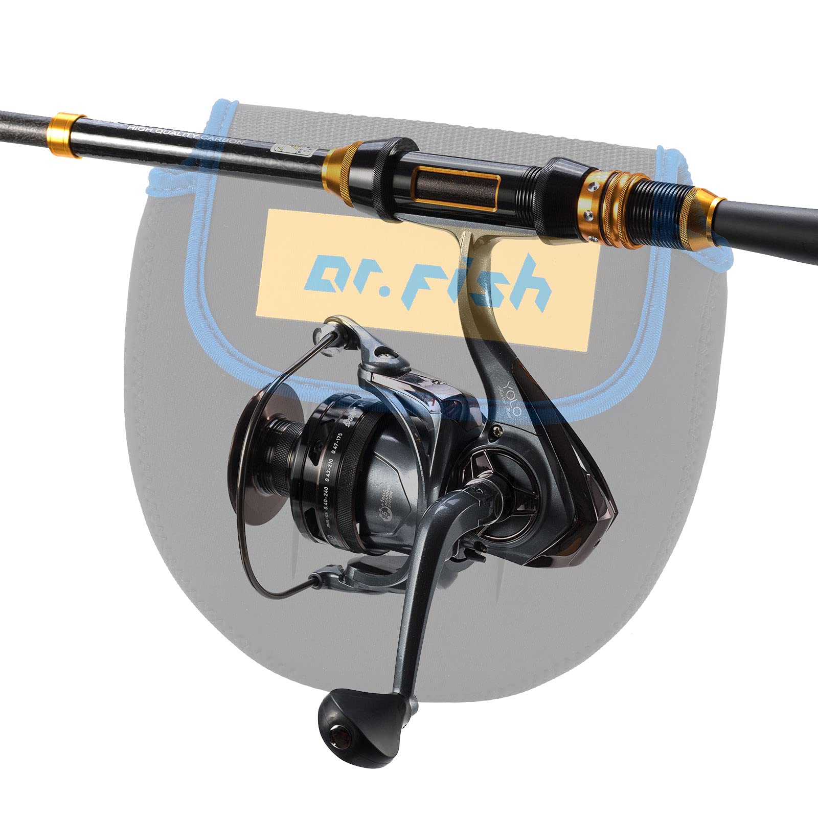 Dr.Fish Fishing Reel Cover Spinning Reel Case Bag Reel Glove Neoprene Water Holder Fits 1000 2000 3000 4000 5000 6000 Spinning Reel Mixed Size