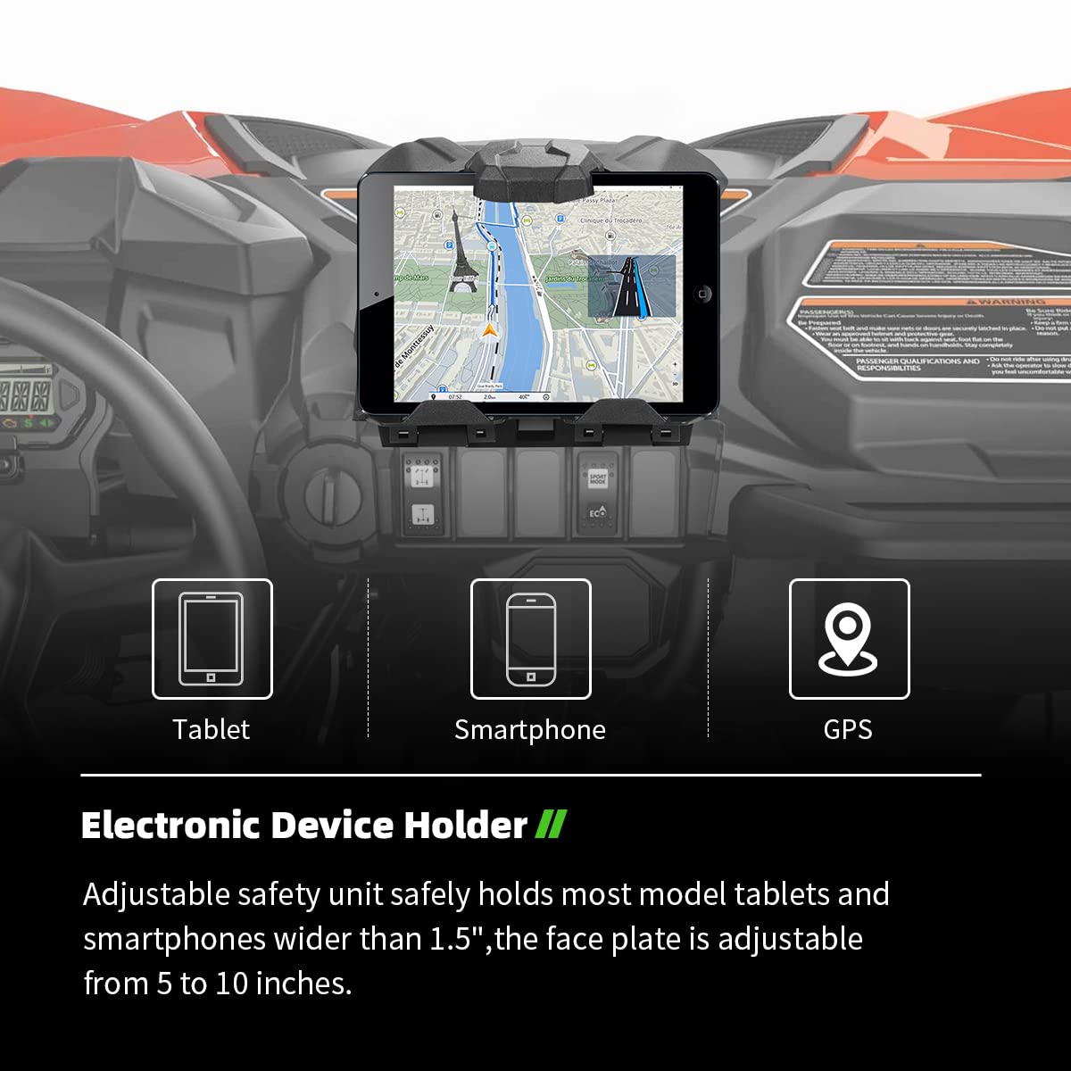 FIASRAC Upgraded Version with Storage Box X3 Device Tablet Holder Compatible with X3 Max DS MR RC Turbo R Can Am Maverick X3 2017-2022 Replace OEM 715002874