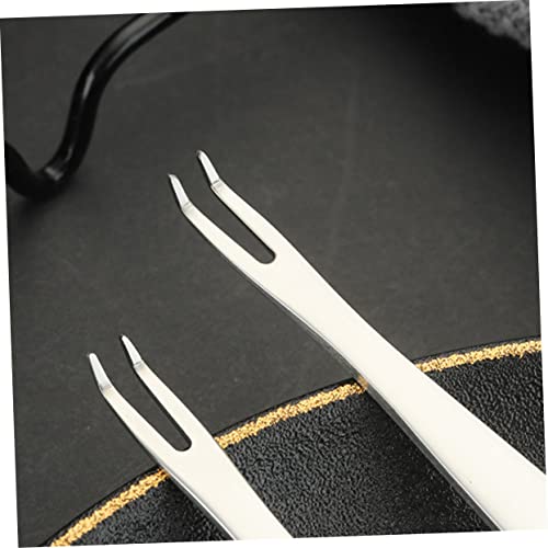 Small Forks 2pcs Crab Fork Stainless Steel Bottle Opener Oyster Crackers Salad Utensils for Serving Tool Nut Seafood Spoon Crab Eating Supplies Crab Leg Tools Kitchen Crab Forks