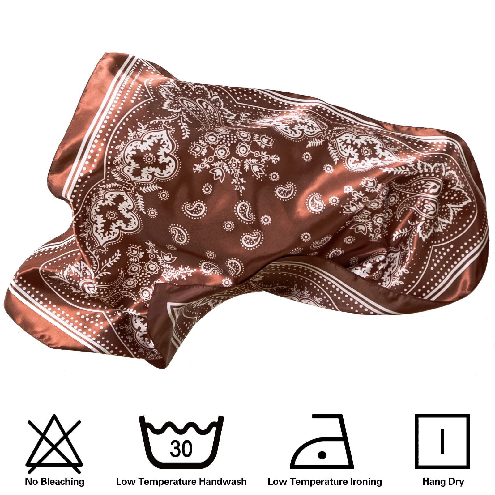 HBselect 4PCS Head Scarf for Women 35β Head Scarves Silk Like Satin Neck Scarfs Square Bandana Hair Wraps Scarf for Sleeping