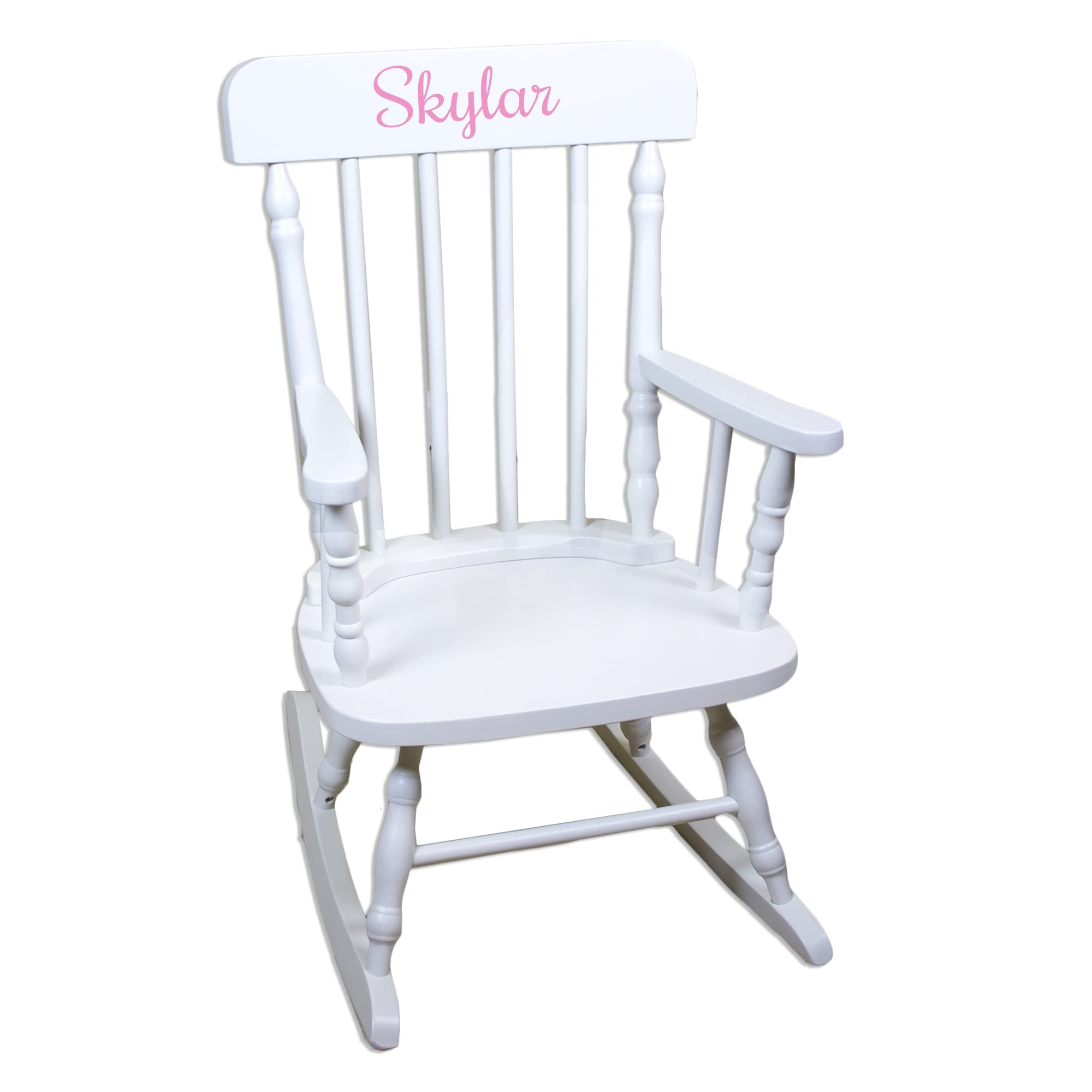My Bambino Personalized White Wood Rocking Chair Baby Gift