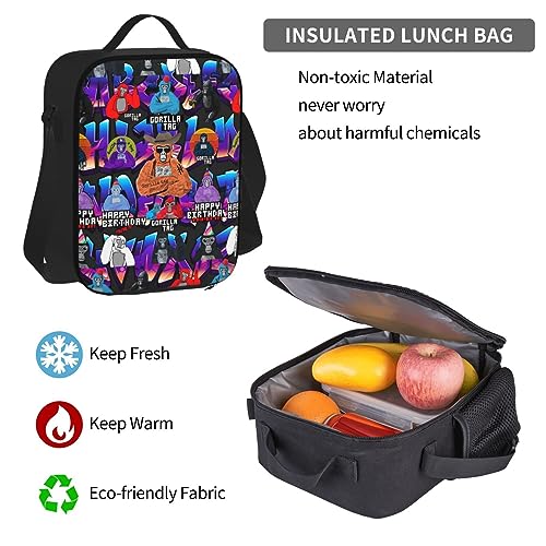 Moare Gorilla Tag Backpacks Set with Backpacks Lunch Bag Pencil Case Pencil Bag