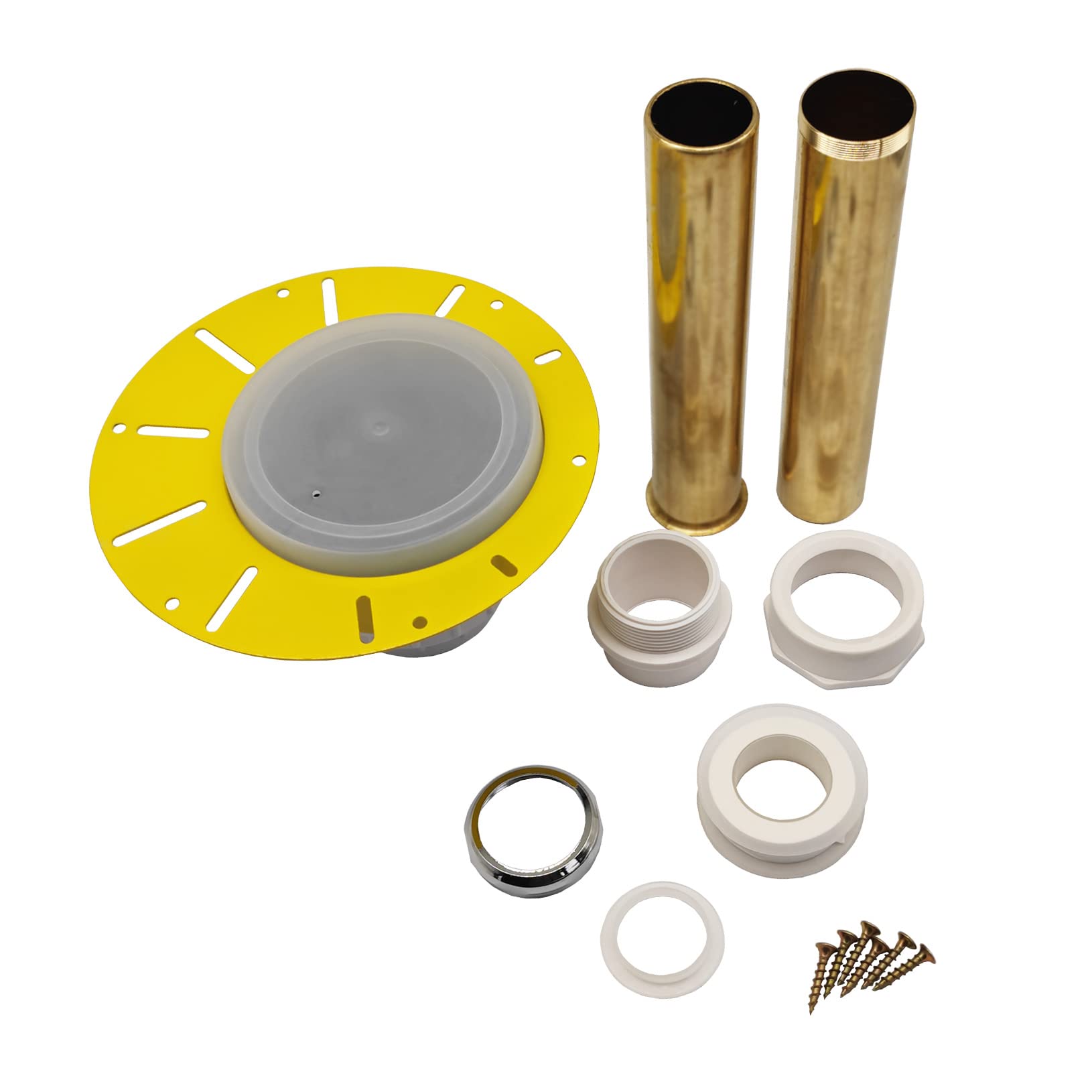 Fundyliue Freestanding Bathtub Installation Kit with Tailpiece Plastic ABS and Threaded Tailpiece