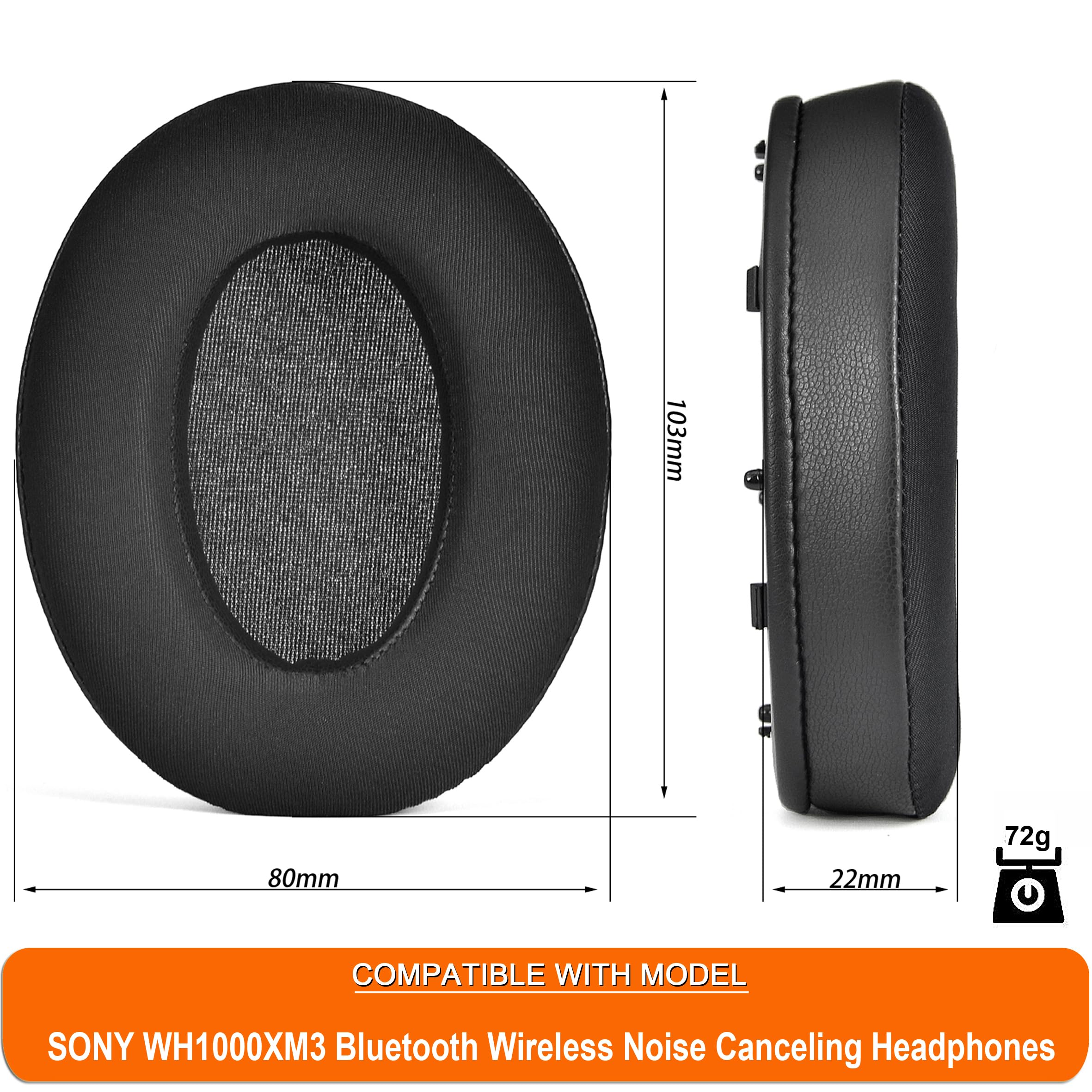 defean WH-1000XM3 Cooling Gel Ear Pads Replacement Cover Cushions Compatible with Sony WH-1000XM3 (WH1000XM3) Headphones