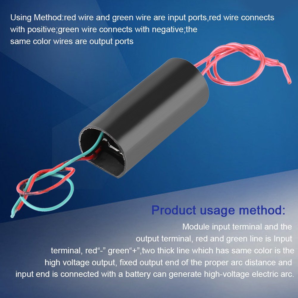 DC 6V-12V to 80kV High Voltage Transformer Pulse Generator Inverter Super Arc Pulse Ignition Module