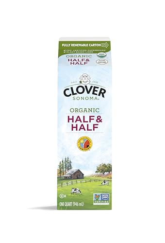 Clover Sonoma, Organic Half & Half, quart, 32 Oz