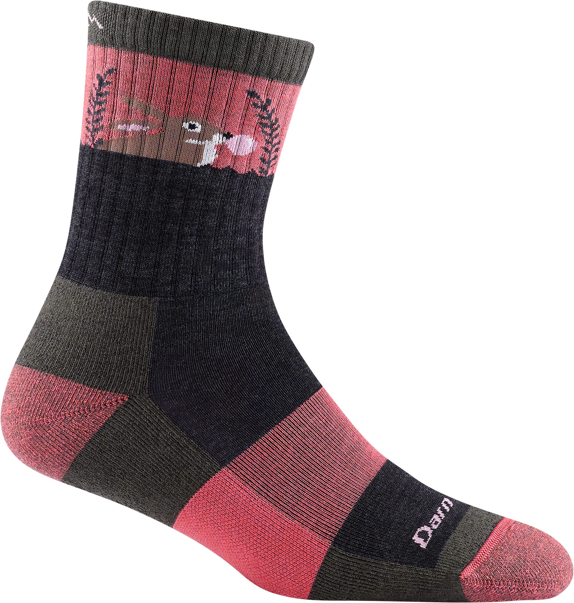 DARN TOUGH (1995) Bubble Bunny Micro Crew Lightweight with Cushion Women's Sock - (Charcoal, Medium)