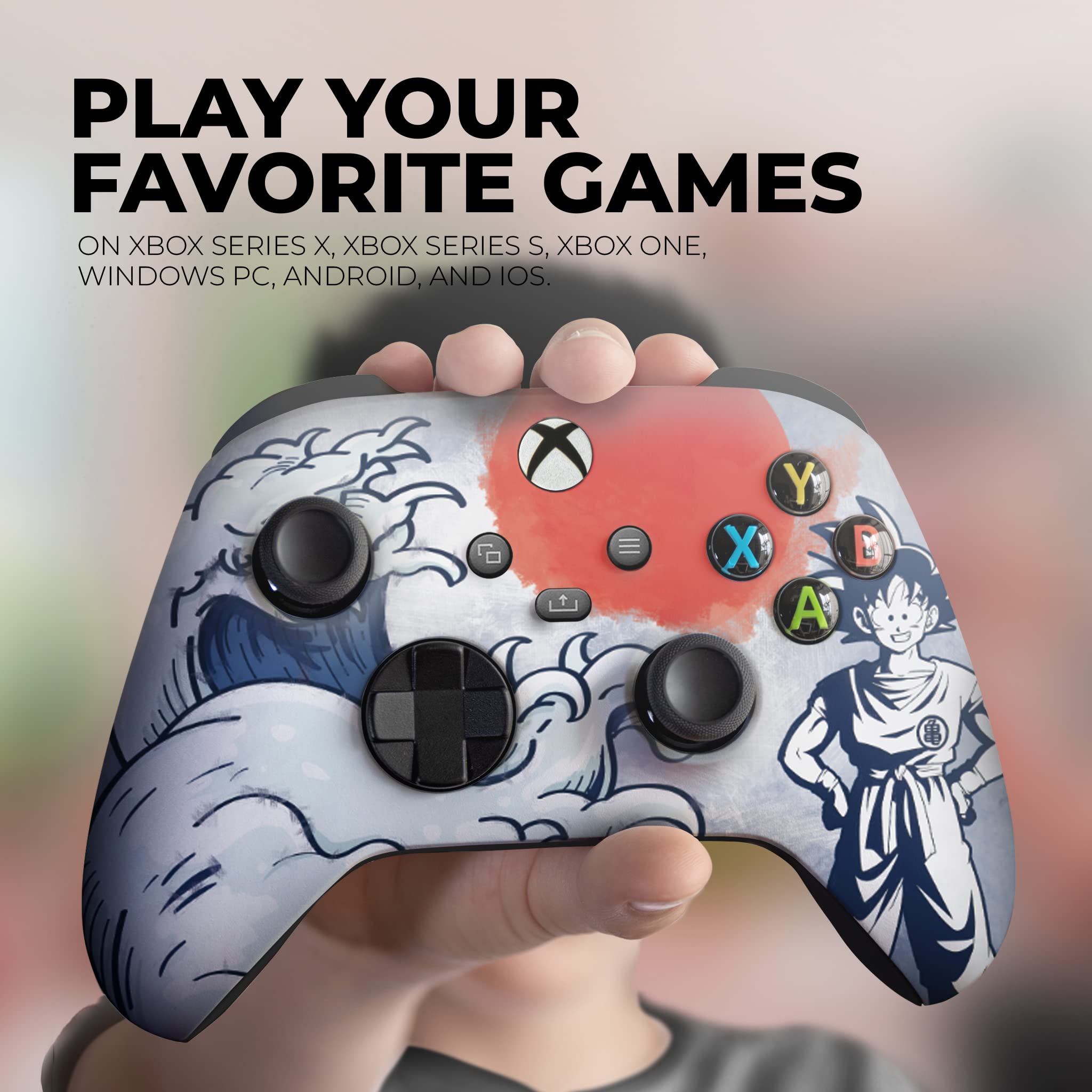 DreamController Original X-box Wireless Controller Special Edition Customized Compatible with X-box One S/X-box Series X/S & Windows 10 Made with Advanced HydroDip Print Technology(Not Just a Skin)