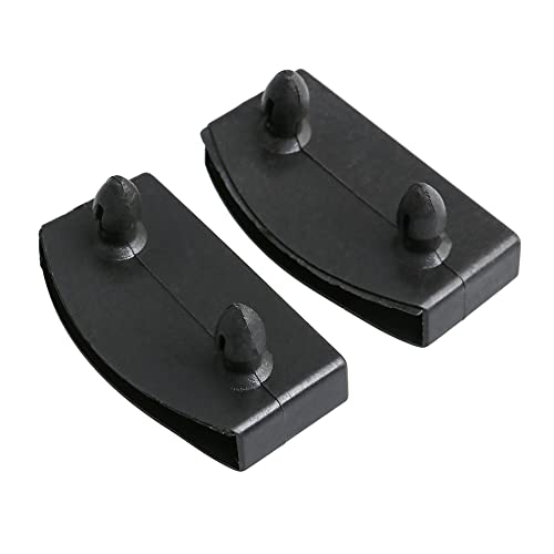 Etfbuy 50 Pcs Bed Board Plastic Bracket Single End 55mm Black Slat Caps Holders Connector Furniture Accessories for Holding Securing Wooden Slats Bed Base