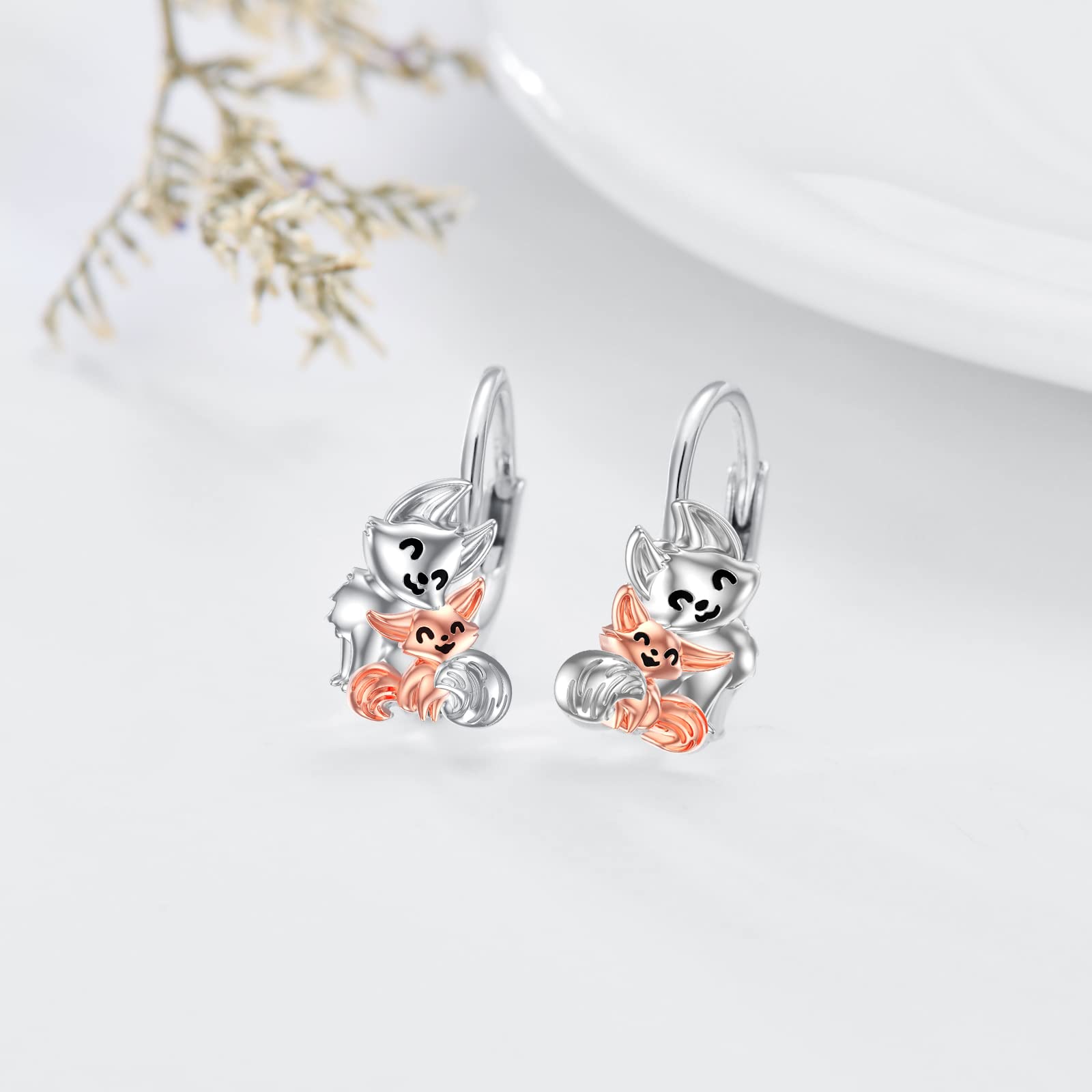 Dragon Earrings for Women Sterling Silver Cute Dragon Leverback Earrings Dragon Drop Dangle Jewelry Gift