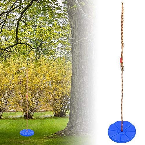 Saucer Tree Swing for Kids Adults,Climbing Rope Tree Swing Indoor Outdoor Disc Hanging Seat Playing Outdoor Play Equipment Children Toys(蓝色)