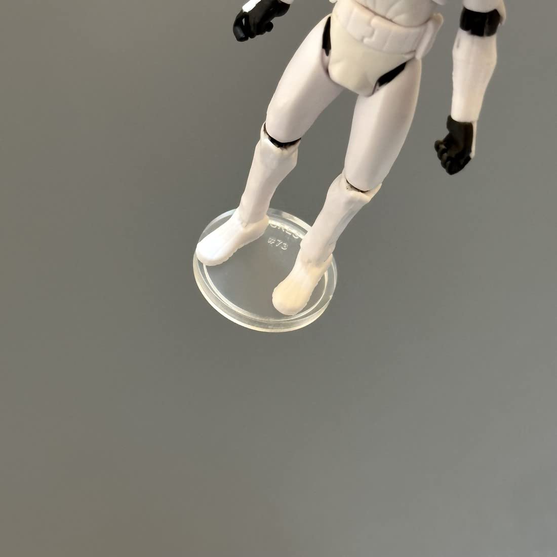 FIGURESLAB 30Pcs 25mm wide Round Clear Figure Display Stand Base Fit for 3.75” MODERN Star Wars / MODERN Gi Joe / Marvel Legends Action Figure toy