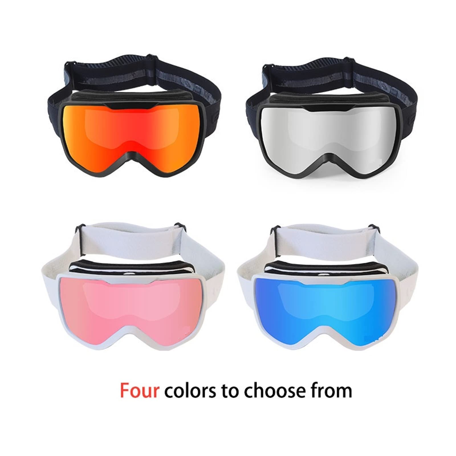 Double Layer Ski Goggles Large Skiing Goggles Near Vision Goggles For Men And Women Snow Gear ( Color : A )