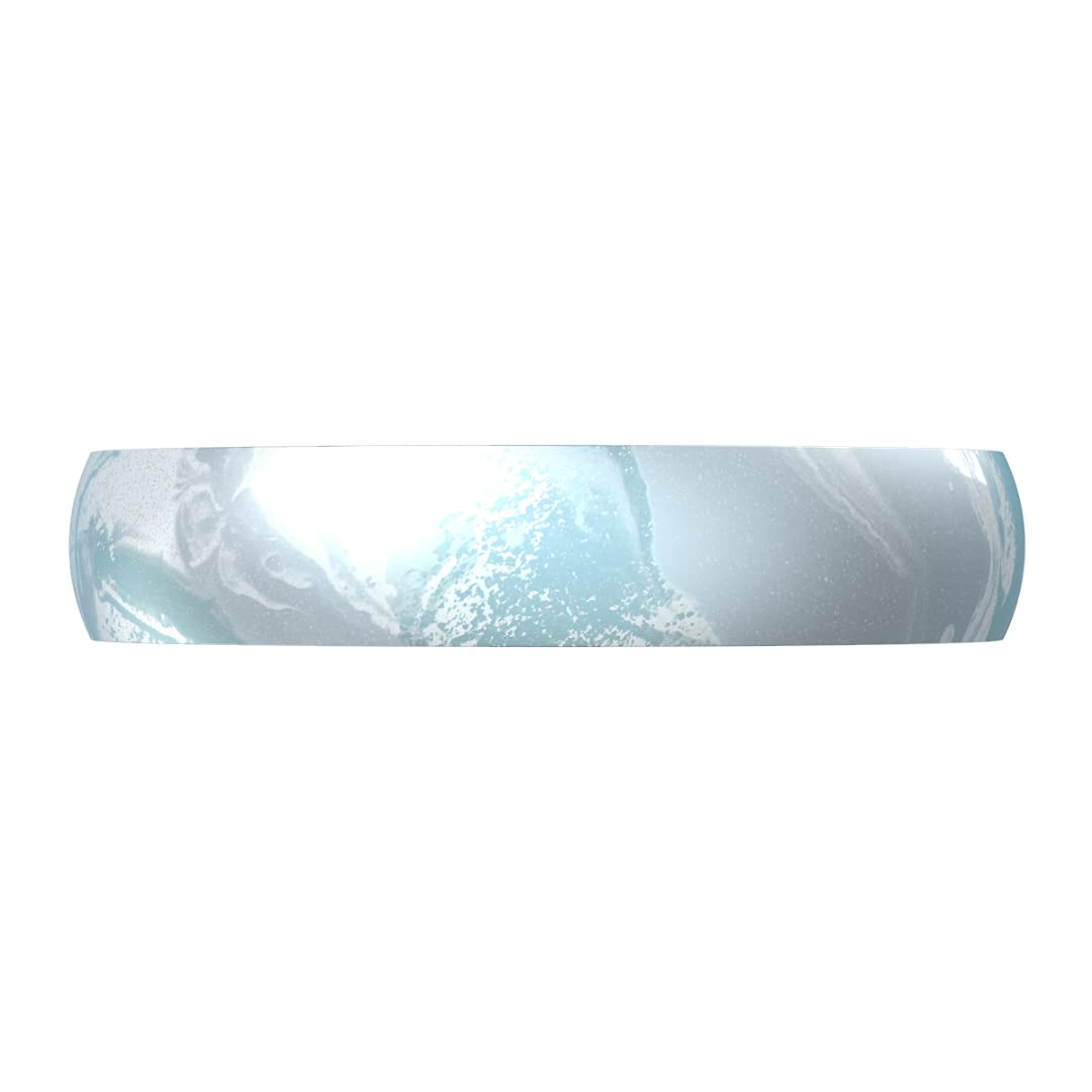 Enso Rings Handcrafted Thin Silicone Ring β Comfortable and Flexible Design β 4.3mm Wide, 1.75mm Thick (Ocean Mist, 10)
