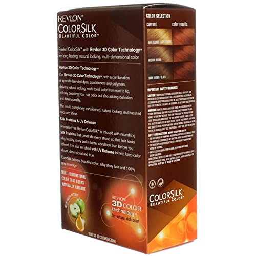 Revlon ColorSilk Hair Color, 42 Medium Auburn (Pack of 2)