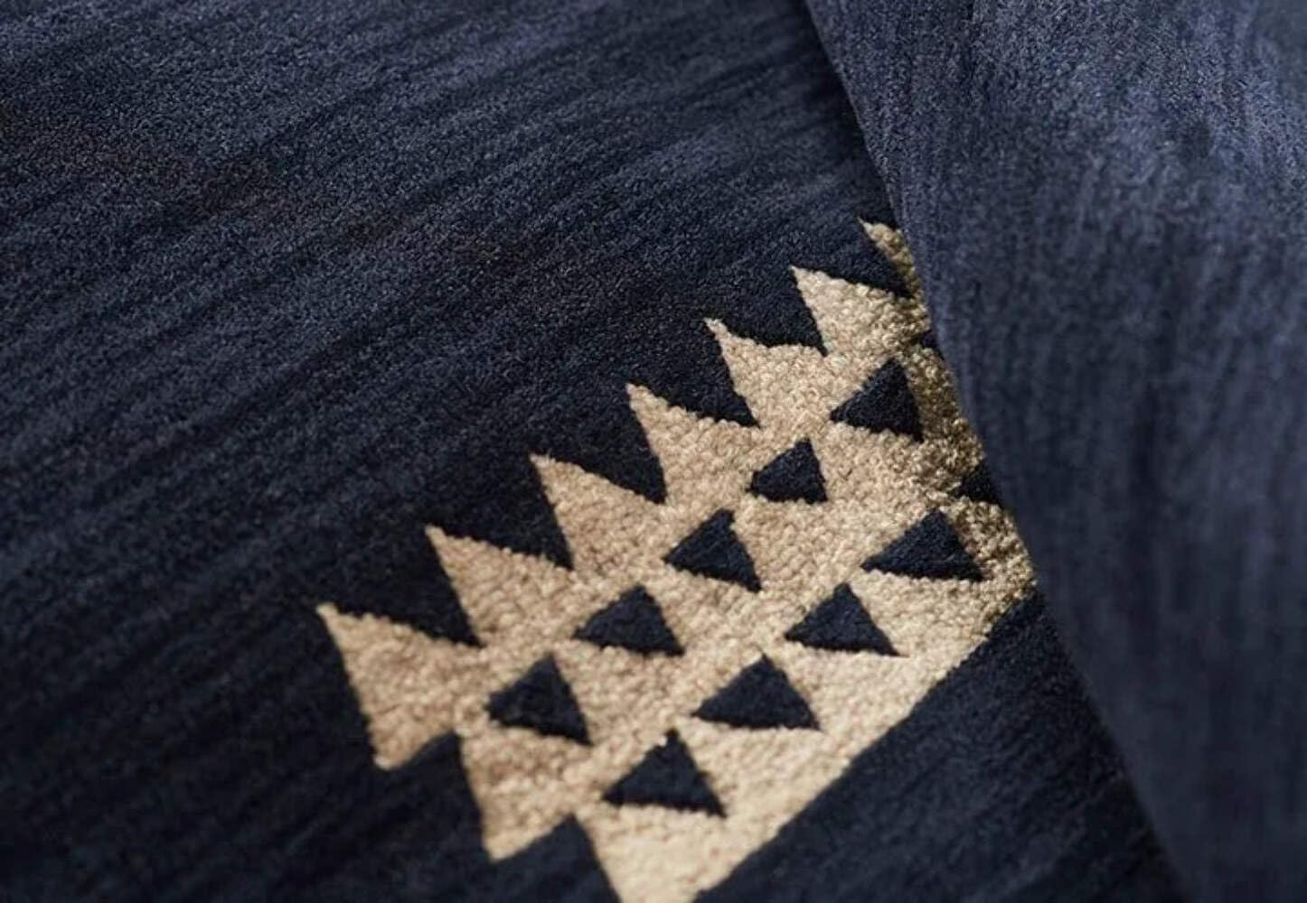 Momeni Simba Wool Hand Tufted Contemporary Indoor Area Rug, Navy, 5' X 8'