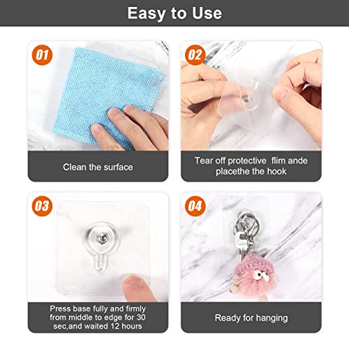 SAVITA 14pcs Adhesive Wall Screws Hanging Nails, No-Trace Sticker Free Screw, Wall Mount Hanging Nails Adhesive Wall Mount Screw for Kitchen Bathroom Wall Hanging(0.51inch)