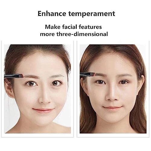 Eyebrow powder three-color brow disc waterproof eyebrow powder eyebrow makeup kit eyebrow filler to shape natural eyebrows (02# Brown, light brown, skin tone)