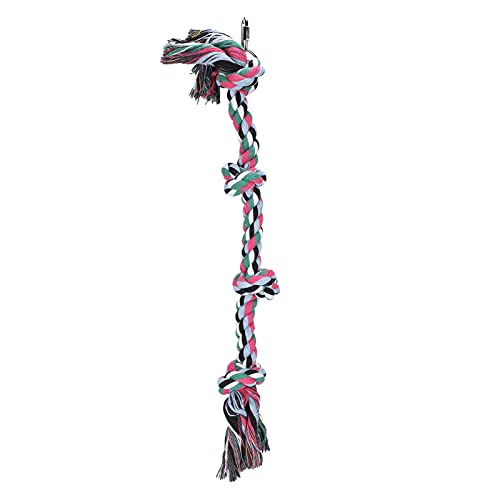 Zerodis Pet Bird Chew Cotton Rope Toys, Cotton Woven Rope Hammock Hanging on Parrot Cage, Parrots Biting Climbing Toys Cage Pendant Accessory