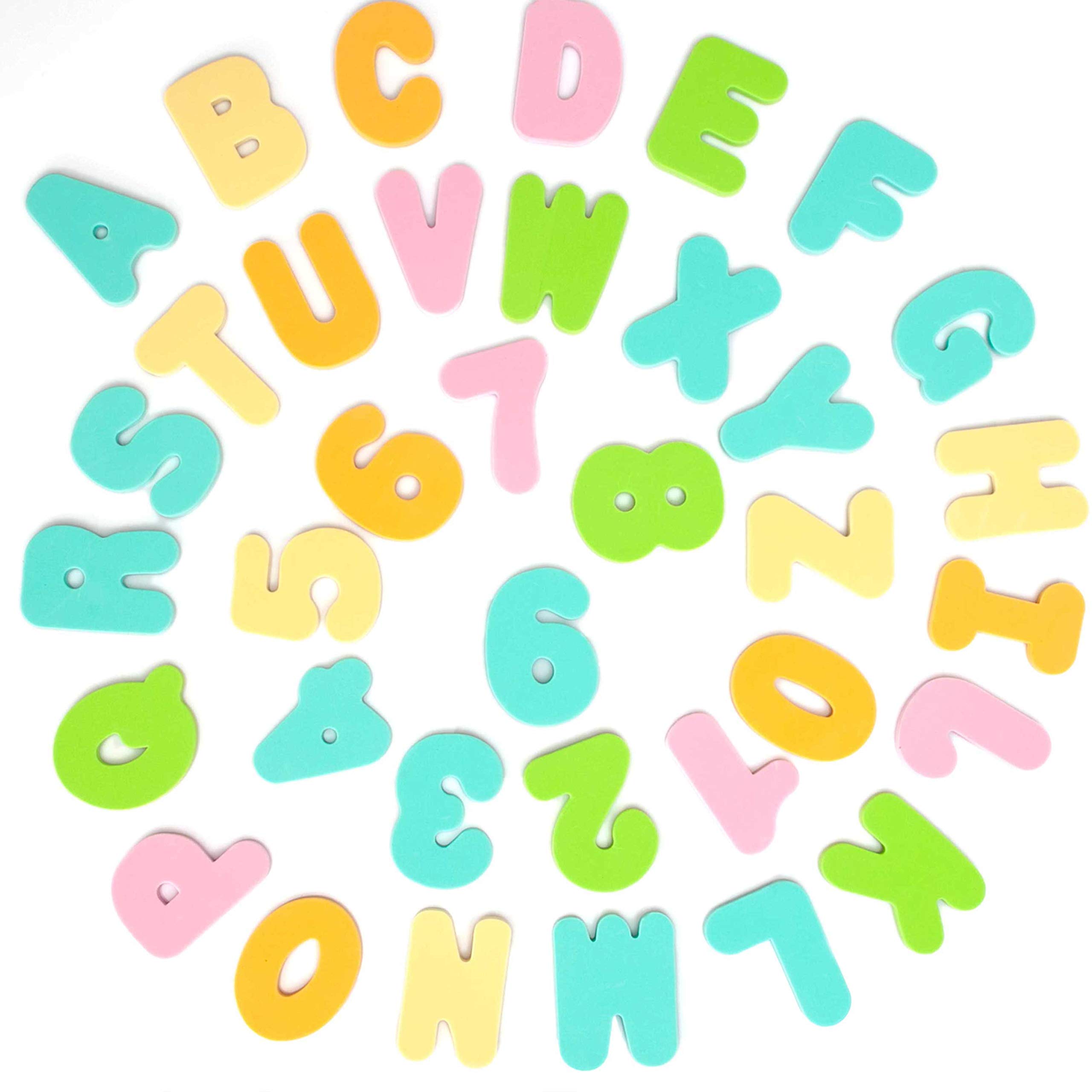 Tub Cubby Safe & Soft ABC 123 Foam Bath Letters & Numbers - Magically Stick On Wet Walls + Bonus Rubber Duck | Spell & Count Educational Alphabet Kids Bathtub Play Set - Extra 44 Pack