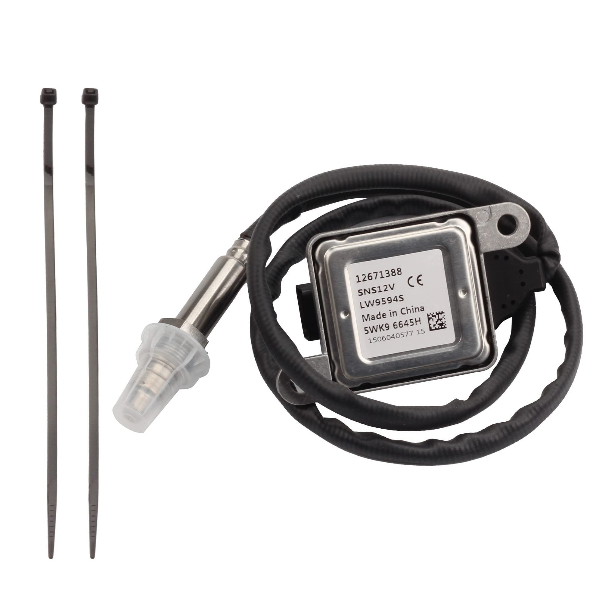 Dasbecan 12671388 NOX Sensor Downstream Nitrogen Oxide Sensor Compatible with 2010-2014 Chevy Express GMC Savana 2500 3500 4500 Sierra Silverado 2500 HD 3500 HD 6.6L Diesel Replace12669595 5WK96645H