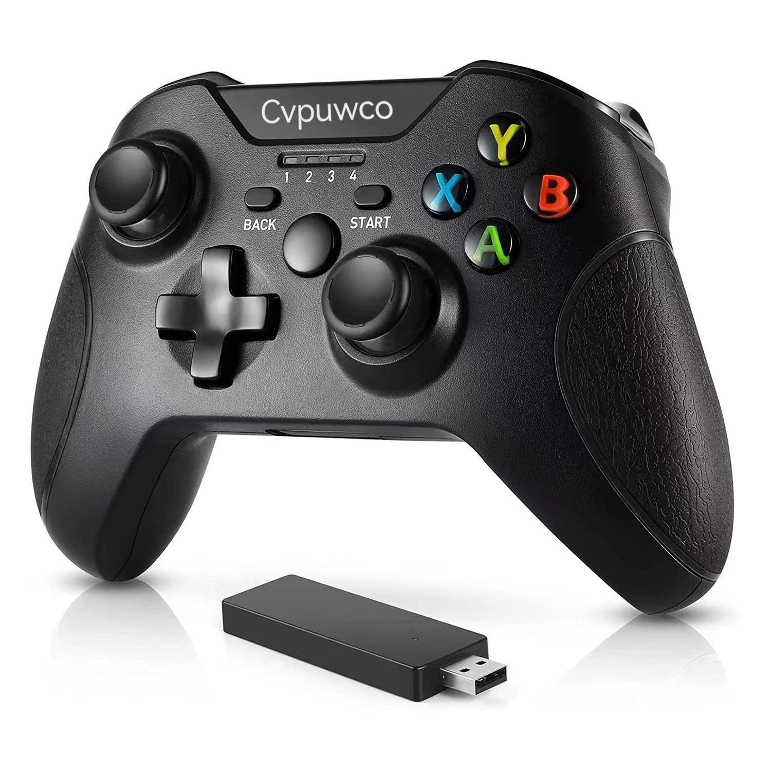 Cvpuwco 2.4GHZ Wireless Controller Compatible with Xbox One, Xbox Series X&S, Xbox One S&X, One Elite, Windows 10- Black