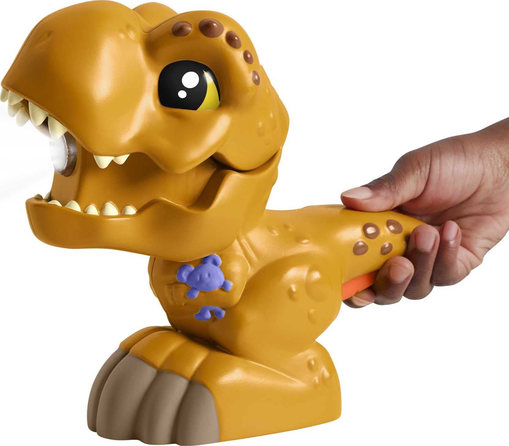 Fisher-Price Jurassic World Explorers Dinosaur Toy with Light and Sounds, Roarin’ T. Rex Light for Preschool Kids Age 3+ Years