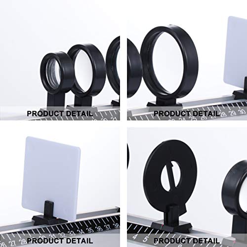 Science Classroom Optics Kit 9pcs Labs Complete optical bench kit Basic Optical Bench Optical Instrument Optical Bench Set