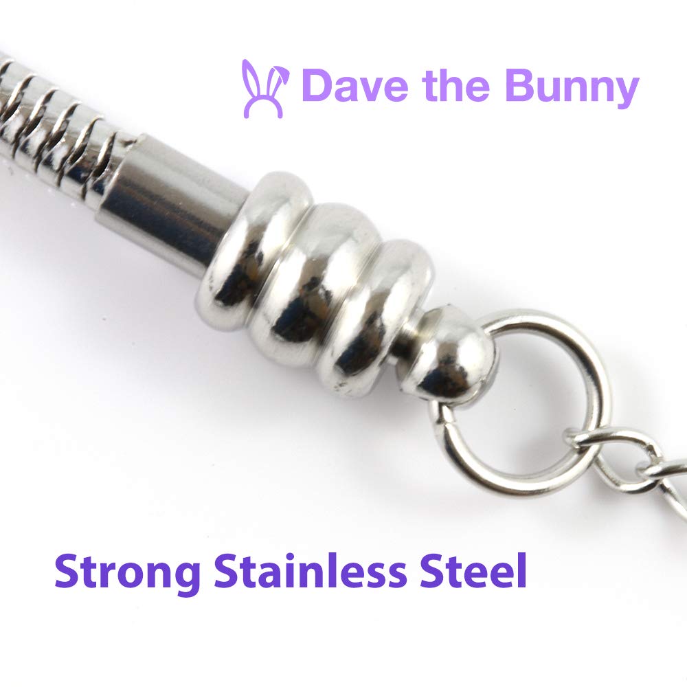 Dave The Bunny Crab Jewelry for Women | Stainless Steel Snake Chain Charm Bracelet
