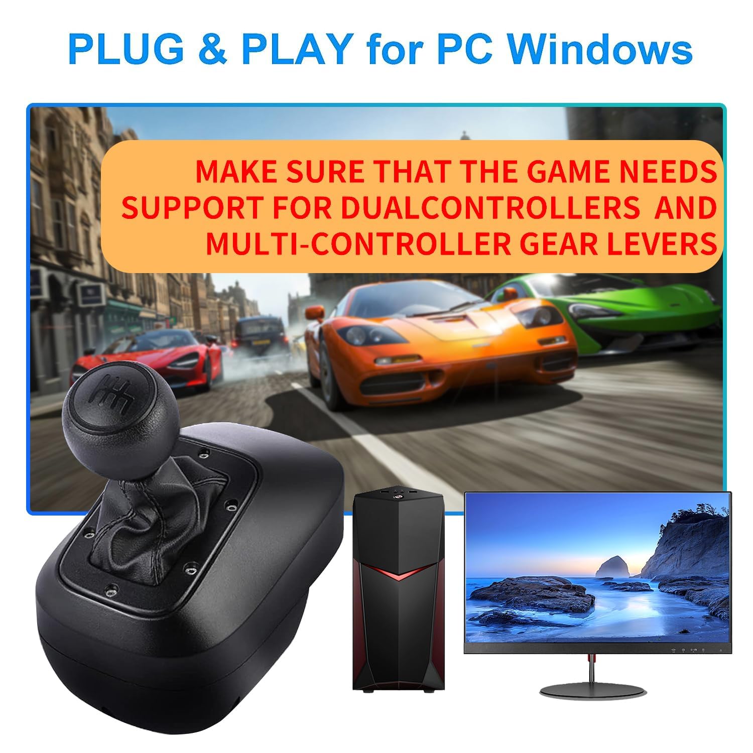 DOYO Xbox 360 Gaming Racing Steering Wheels with Pedals and Paddle Shifters for PC, 180° Volante PC with gas Pedal for Playstation 3, Switch, Android Plug and Play with Height and Tilt Adjustable