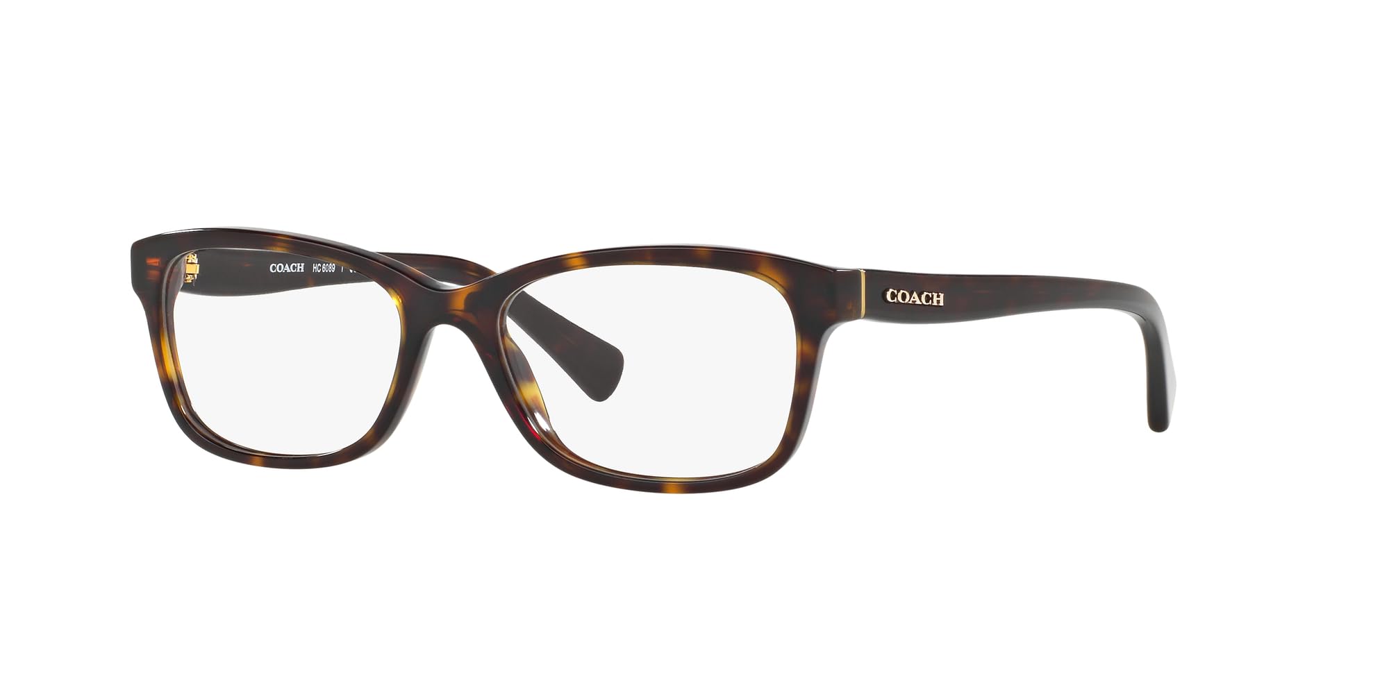 Coach HC6089 Prescription Eyewear Frames, Dark Tortoise/Demo Lens, 51 mm