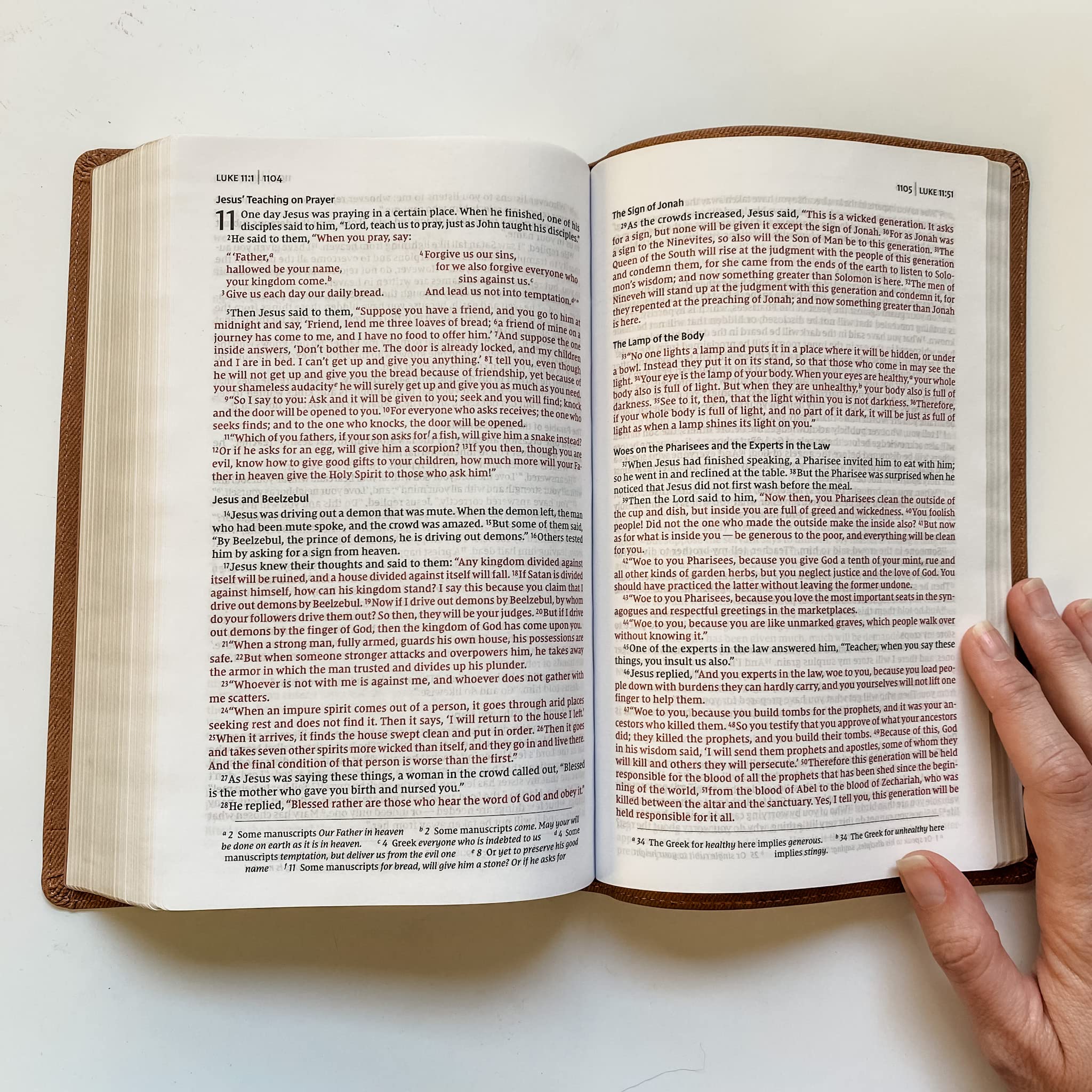 Hand Lettered and Laser Engraved NIV Passaggio Bible, Brown, Custom Name Engraving Available, Personalized Gift for Wedding, Baptism, Graduation or Birthday