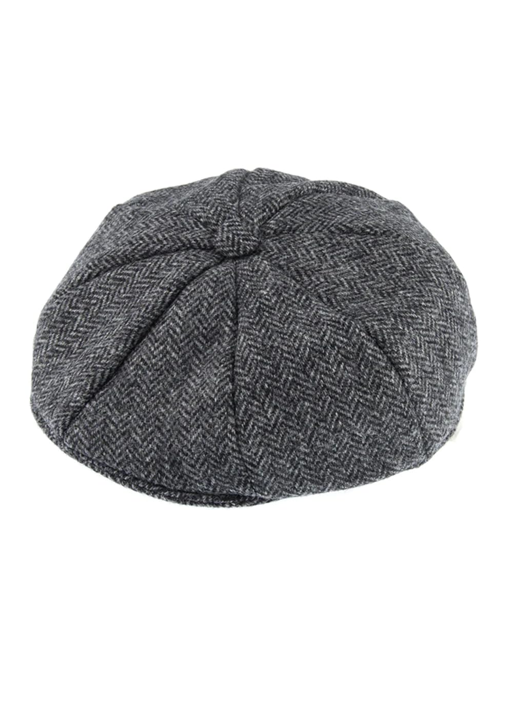 Dents Mens Abraham Moon Tweed 8 Piece Cap - Pewter Grey - Extra Large