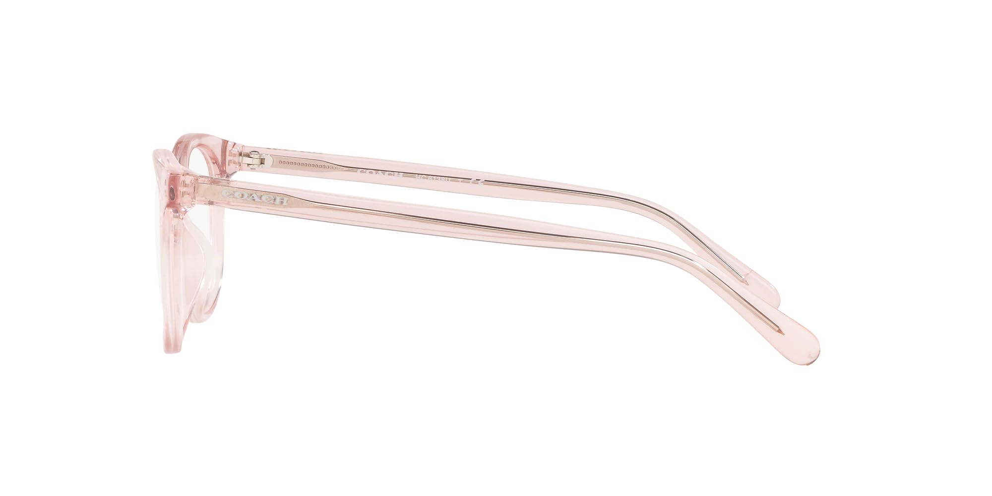 Coach HC6138U Universal Fit Prescription Eyewear Frames, Transparent Pink/Demo Lens, 52 mm