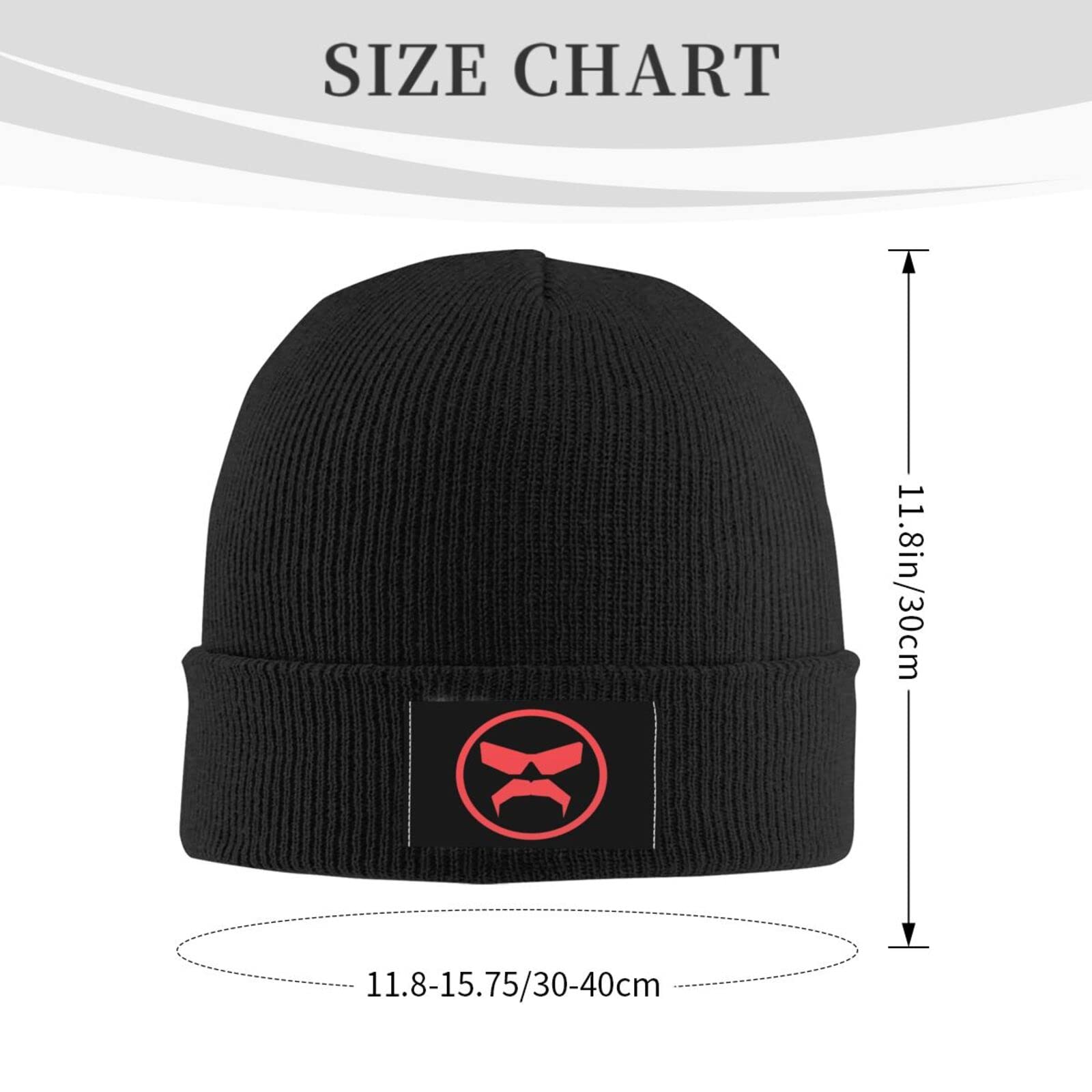 Dr Disrespect Logo Beanie Hat Unisex Winter Warm Knit Hat, Soft Ski Knitted Caps for Men Women Black