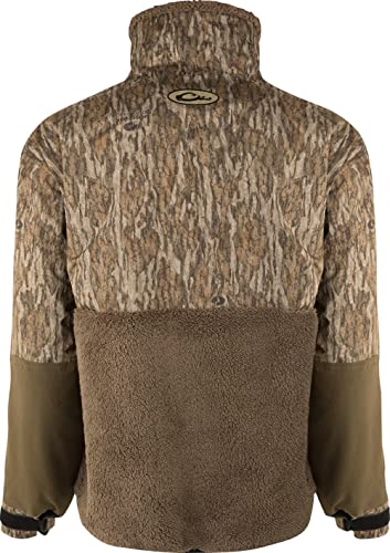 Drake Waterfowl MST Guardian Flex™ Sherpa Fleece Eqwader™ 1/4 Zip Mossy Oak Shadow Grass Habitat 2Xlarge
