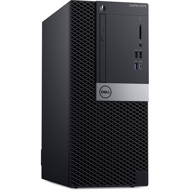 Dell OptiPlex 5070 Tower Intel Core i7-9700 4.7GHz Turbo 16GB RAM 250GB NVMe Win 11 Pro (Renewed)