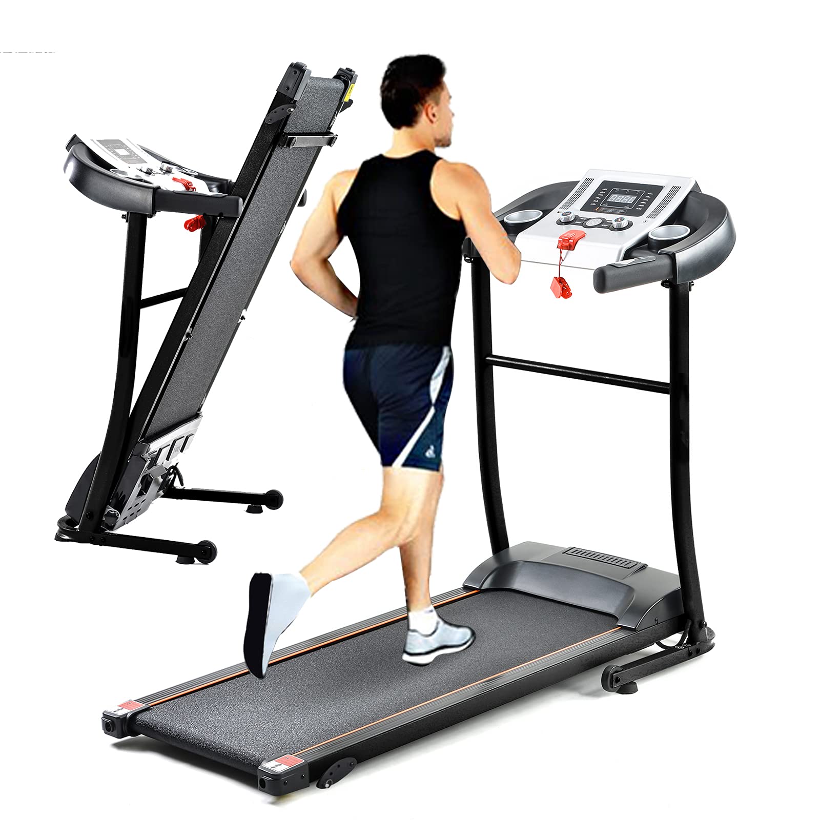 Electric Walking Treadmill Bike Folding Treadmill Indoor Walking Treadmill Treadmill with Auto Incline for Home & Office & Gym