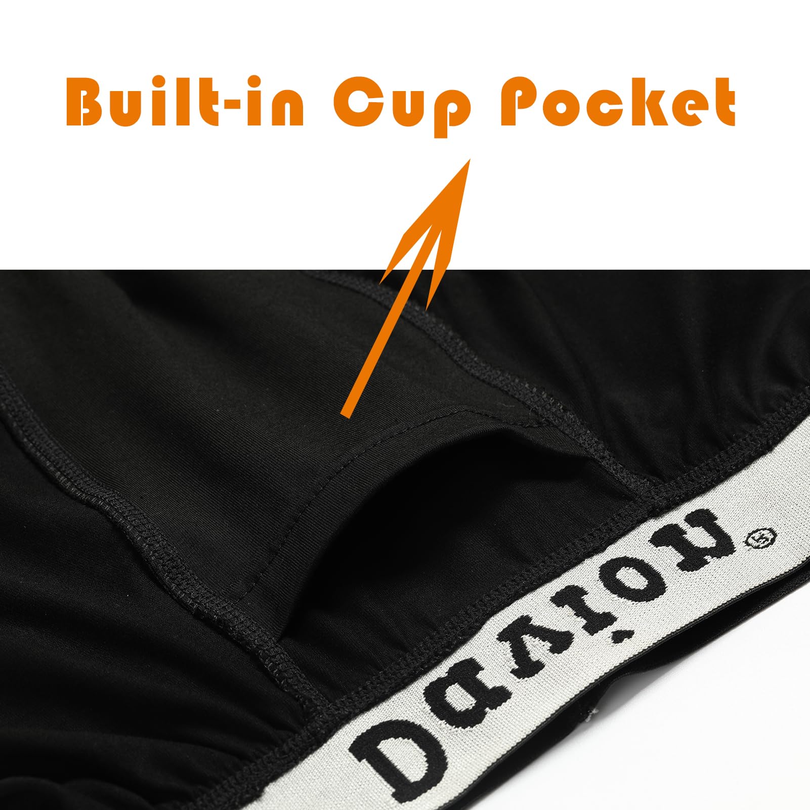 Davion Youth Cup Underwear Boys Baseball Cup Youth Briefs With Soft Protctive Athletic Cup for Baseball, Football, Lacrosse Black