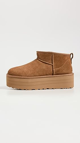 UGG Women's Classic Ultra Mini Platform Fashion Boot, Chestnut, 7