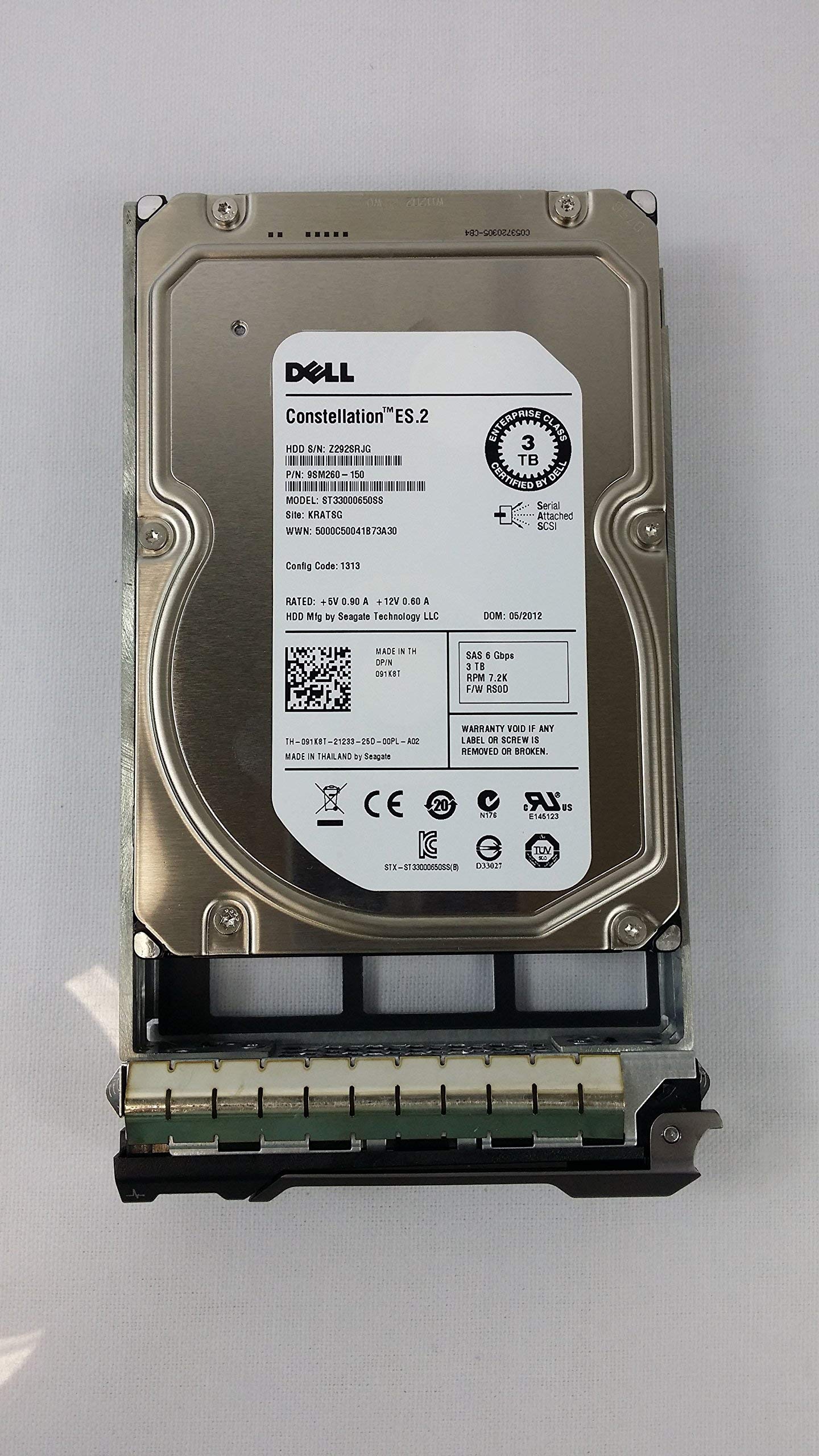 Dell 91K8T 3TB 7.2K 3.5 NL SAS 6GBPS HDD (Renewed)