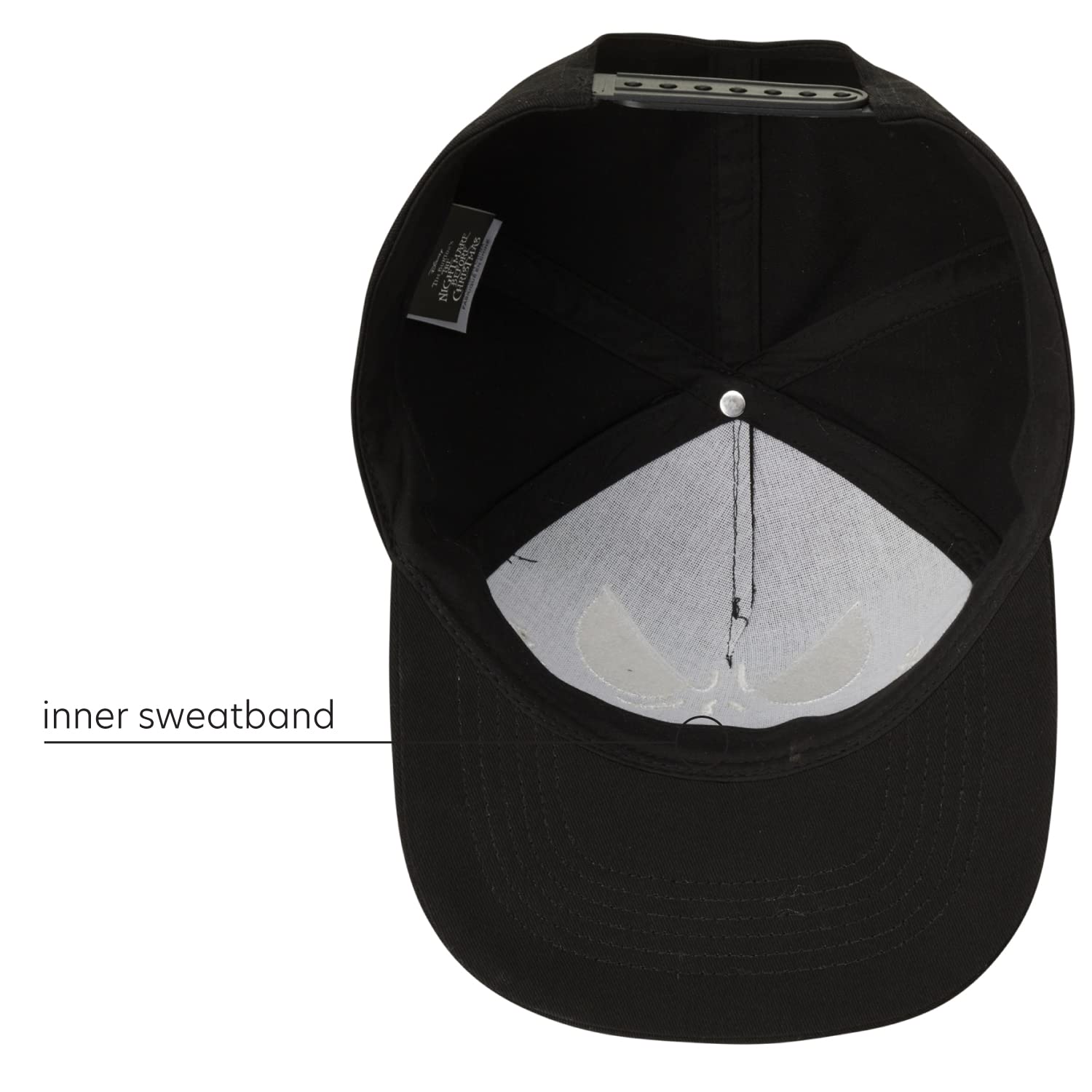 Disney Men’s Nightmare Before Christmas Hat – Jack Skellington Baseball Cap, Dad Hat, Size One Size, Jack Skellington Black