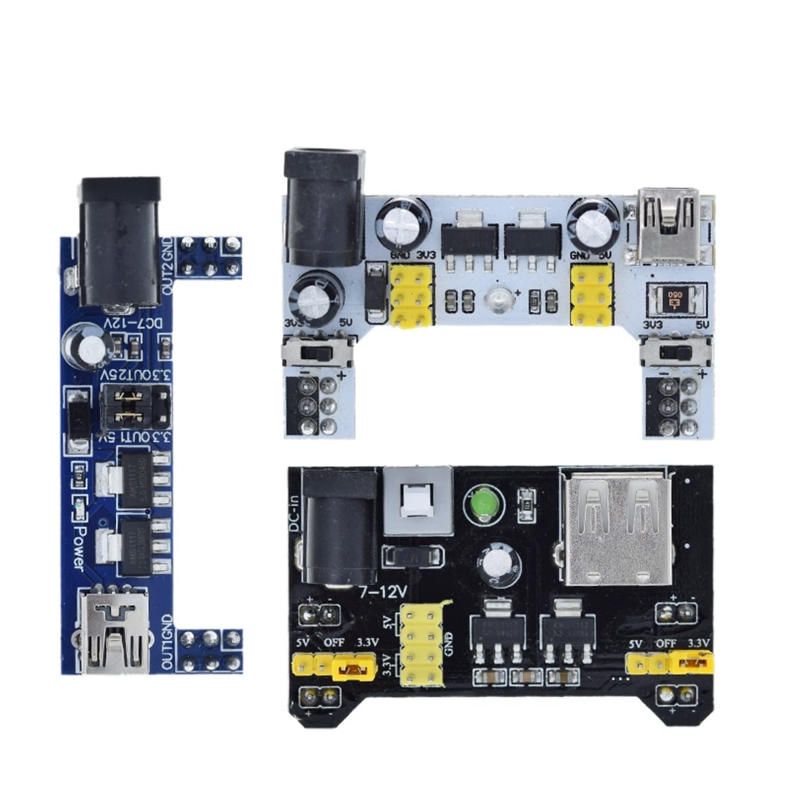 HIFASI Mb-102 Breadboard Power Supply Module /mb102 White Breadboard Dedicated Power Module 2-Way 3.3V 5V MB-102 Solderless Bread Board (Color : MB102 White)