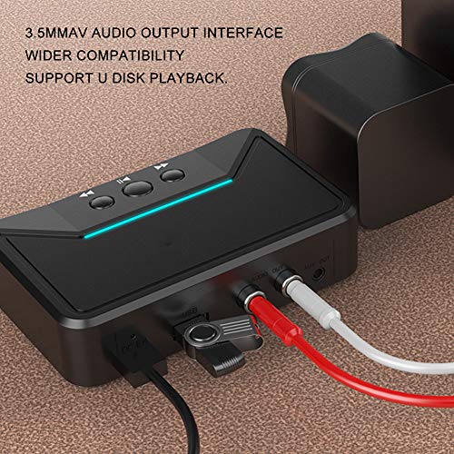 Jopwkuin Bluetooth 5.0 Receiver, NFC Near Field Pairing Perfect Sound Quality BT Receiver Long Range for AV Audio for Playing Music