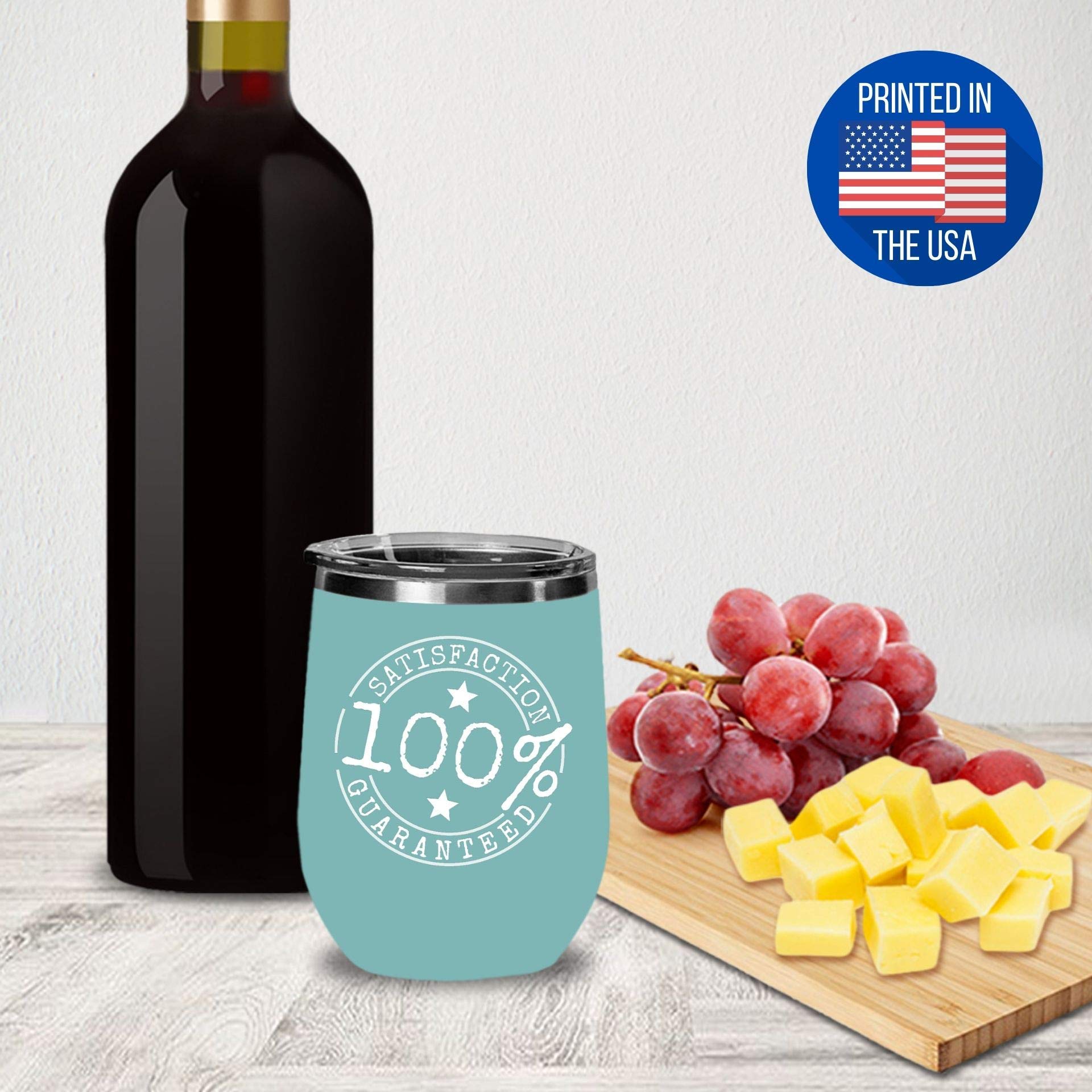 EzGift Funny Concertina Player Wine Glass Musician Gift Gag Insulated Tumbler With Lid Teal