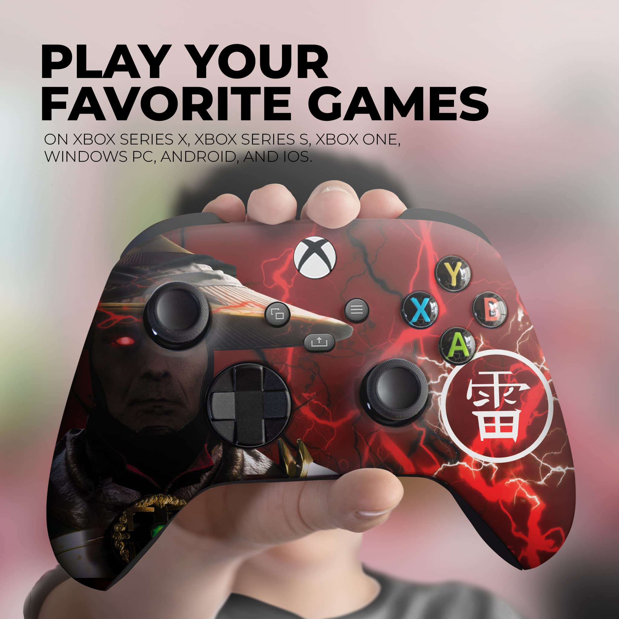DreamController Kingdoom Hearts B&W Custom X-box Controller Wireless compatible with X-box One/X-box Series X/S Proudly Customized in USA with Permanent HYDRO-DIP Printing (NOT JUST A SKIN)